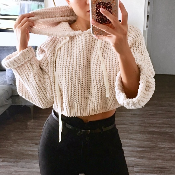 Sweaters | Chunky Knit Hooded Sweater | Poshmark